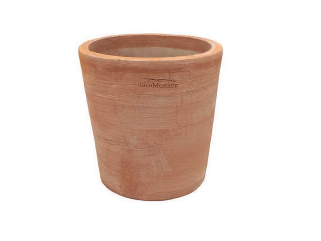 Round Terracotta Pot - outdoor pot - Moderne