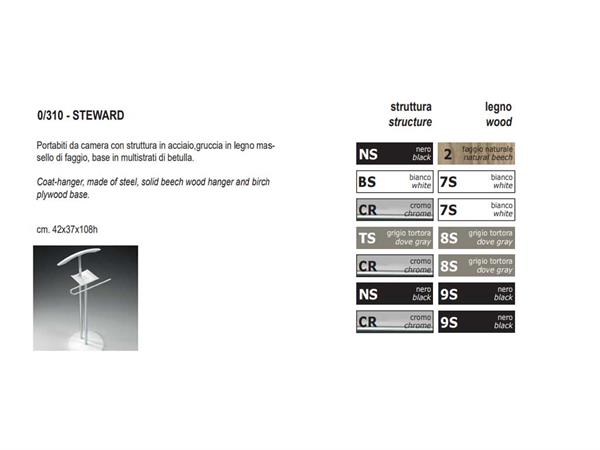 Coat rack - Structure in steel - Steward