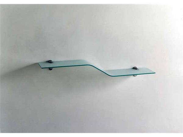 shelf in curved glass Wave
