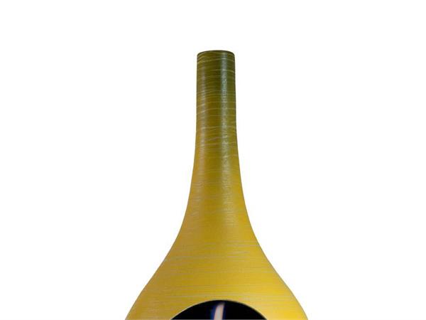 Flute fireplace in majolica