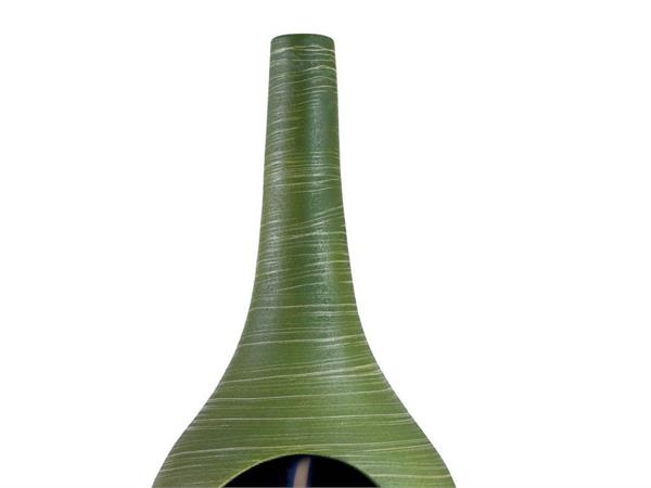 Flute fireplace in majolica