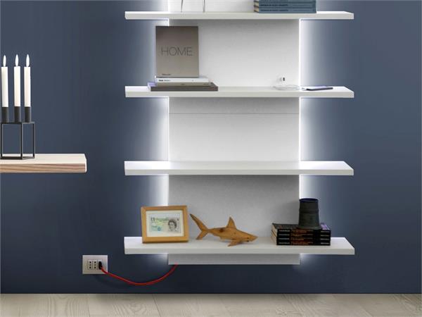 backlit modular bookshelf Equal