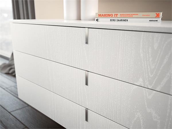 Commode suspendue avec 3 tiroirs Tratto