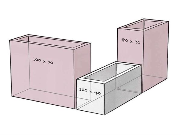 Rectangular vase - Schio Tower Maxi