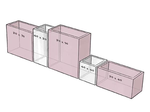 Rectangular vase - Schio Tower Maxi