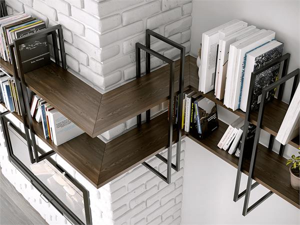 Modular book shelf - corner bookcase - Shell