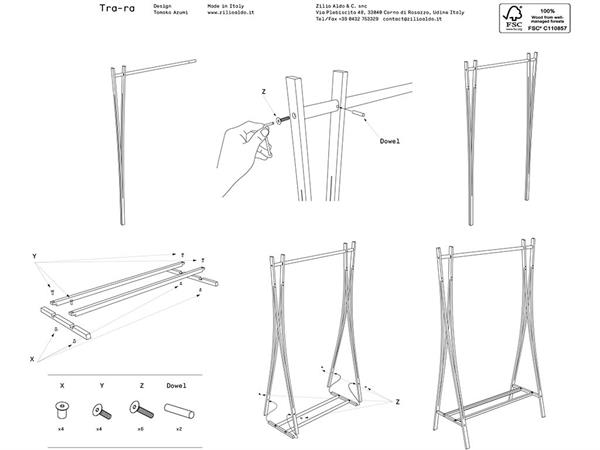 Wooden clothes stand - cloth hanger stand - Tra-ra