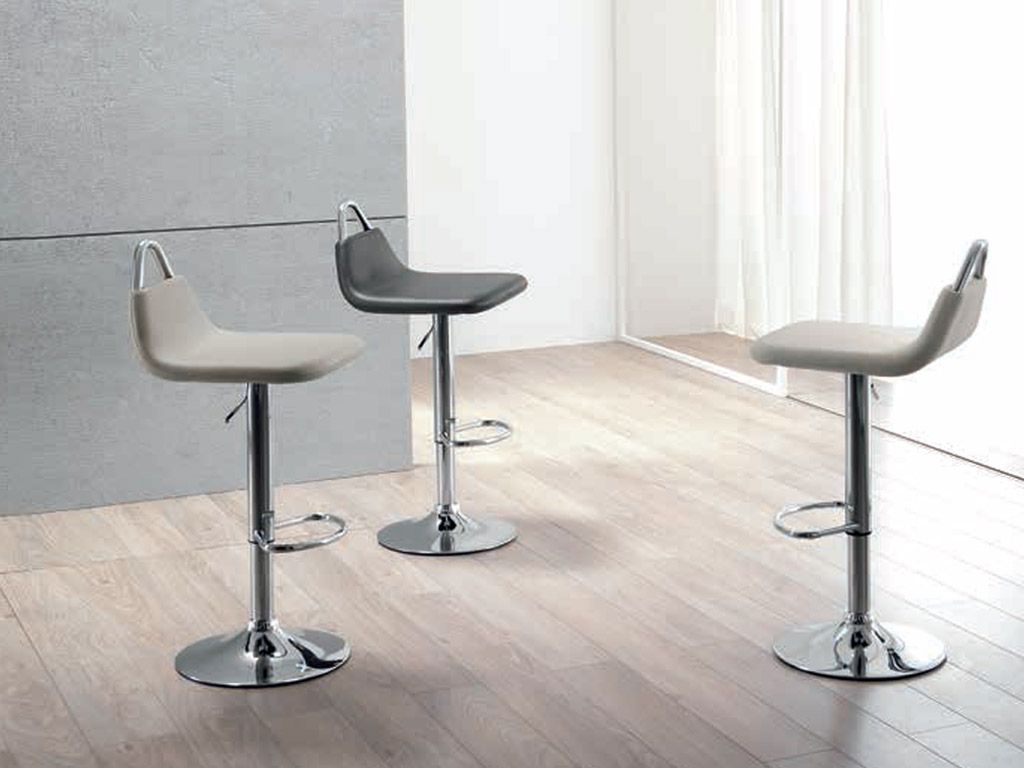 Power faux leather stool