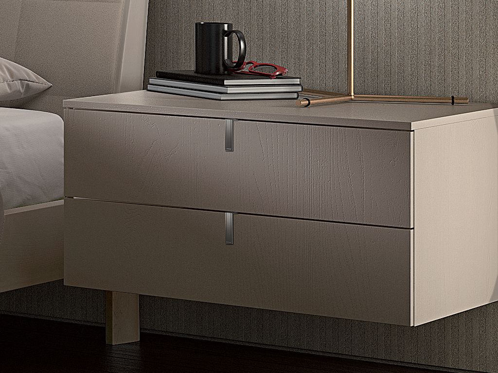 Table de nuit grande suspendue avec 2 tiroirs Tratto