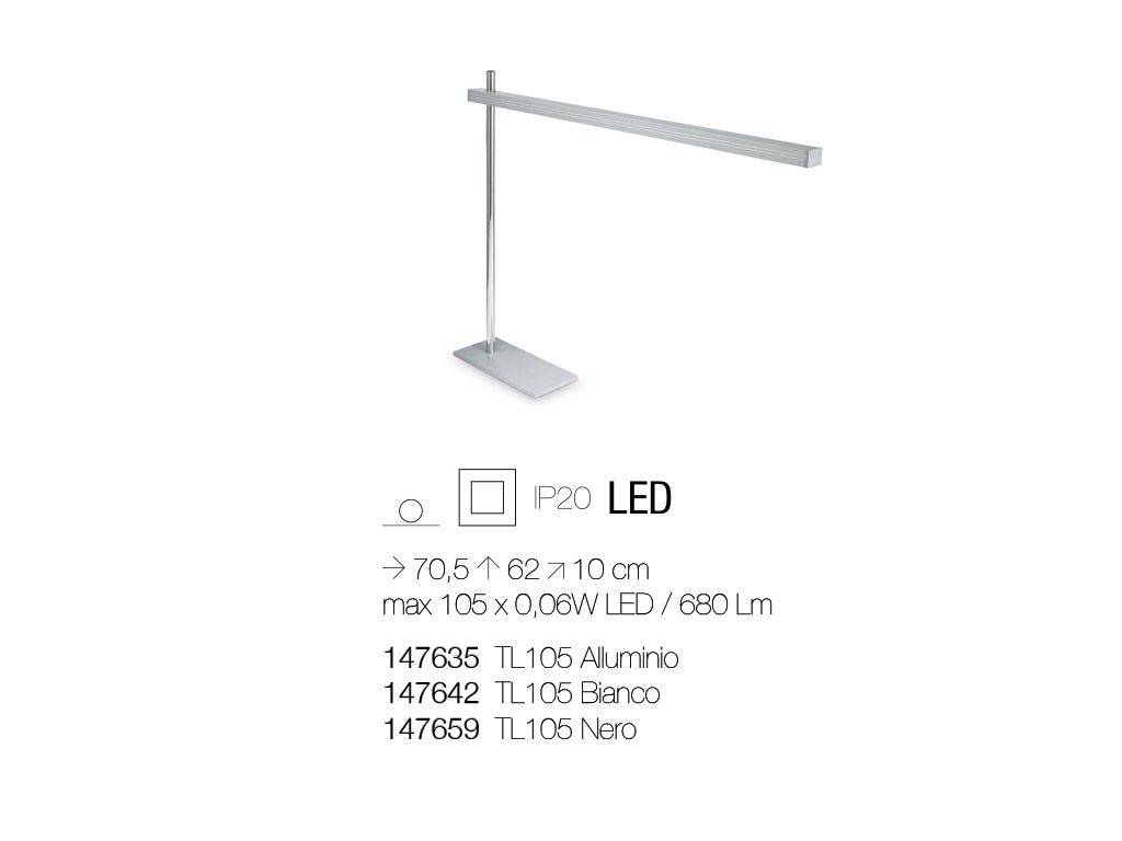 Table lamp with metal structure Gru