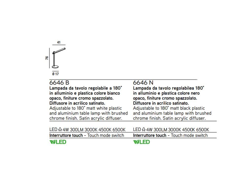 Table LED - lamp - RULER 6646