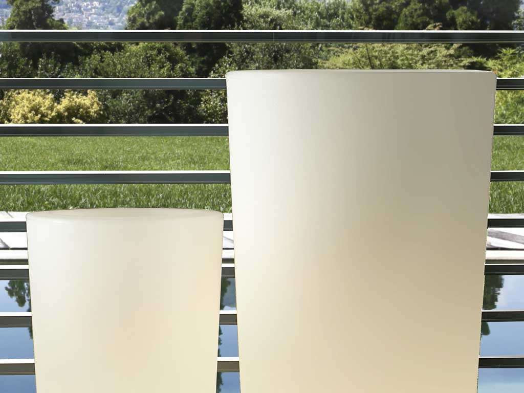 Beleuchteter runder Blumentopf - Schio cono outdoor